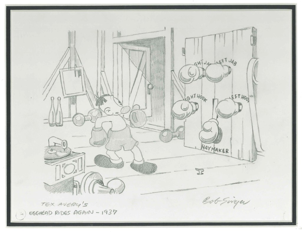 Egghead Rides Again Drawing – Chuck Jones